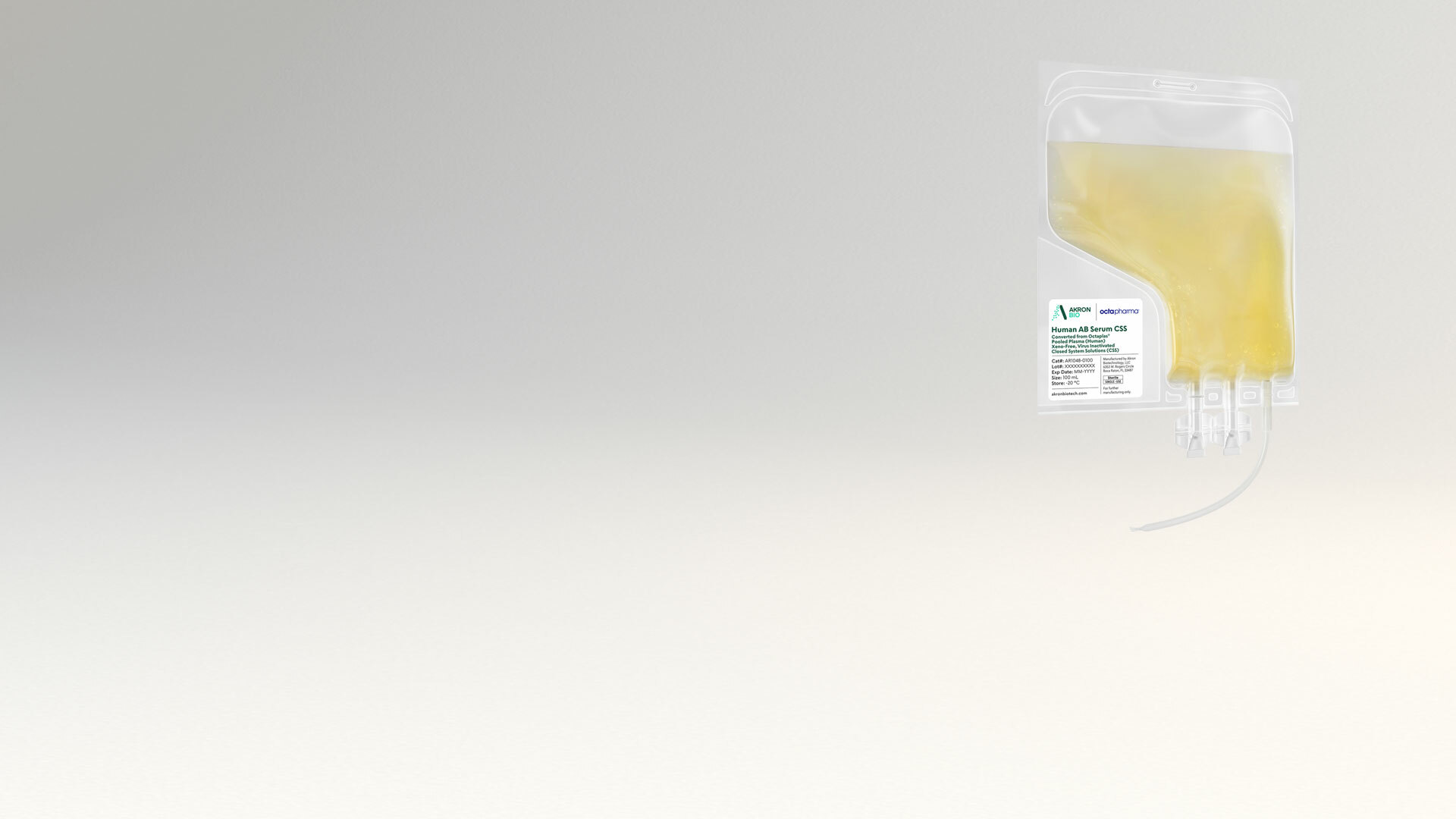 Human Male AB Serum Converted From Plasma Akron Biotech